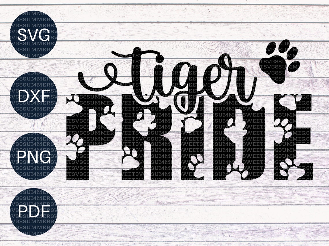 Tiger Pride SVG Paw Print Svg Team Spirit Svg Pride Shirt - Etsy