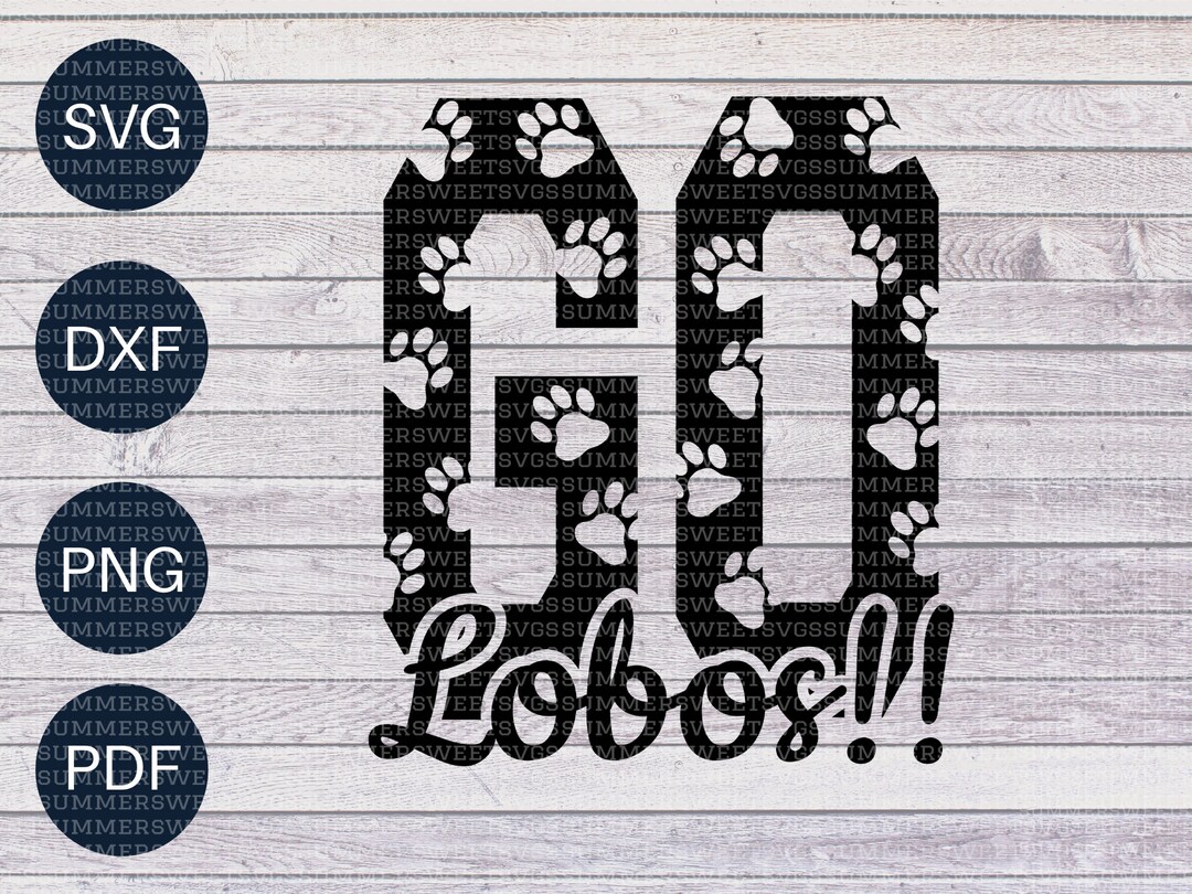 Go Lobos Svg Lobo SVG School Spirit Svg Sublimation Png - Etsy