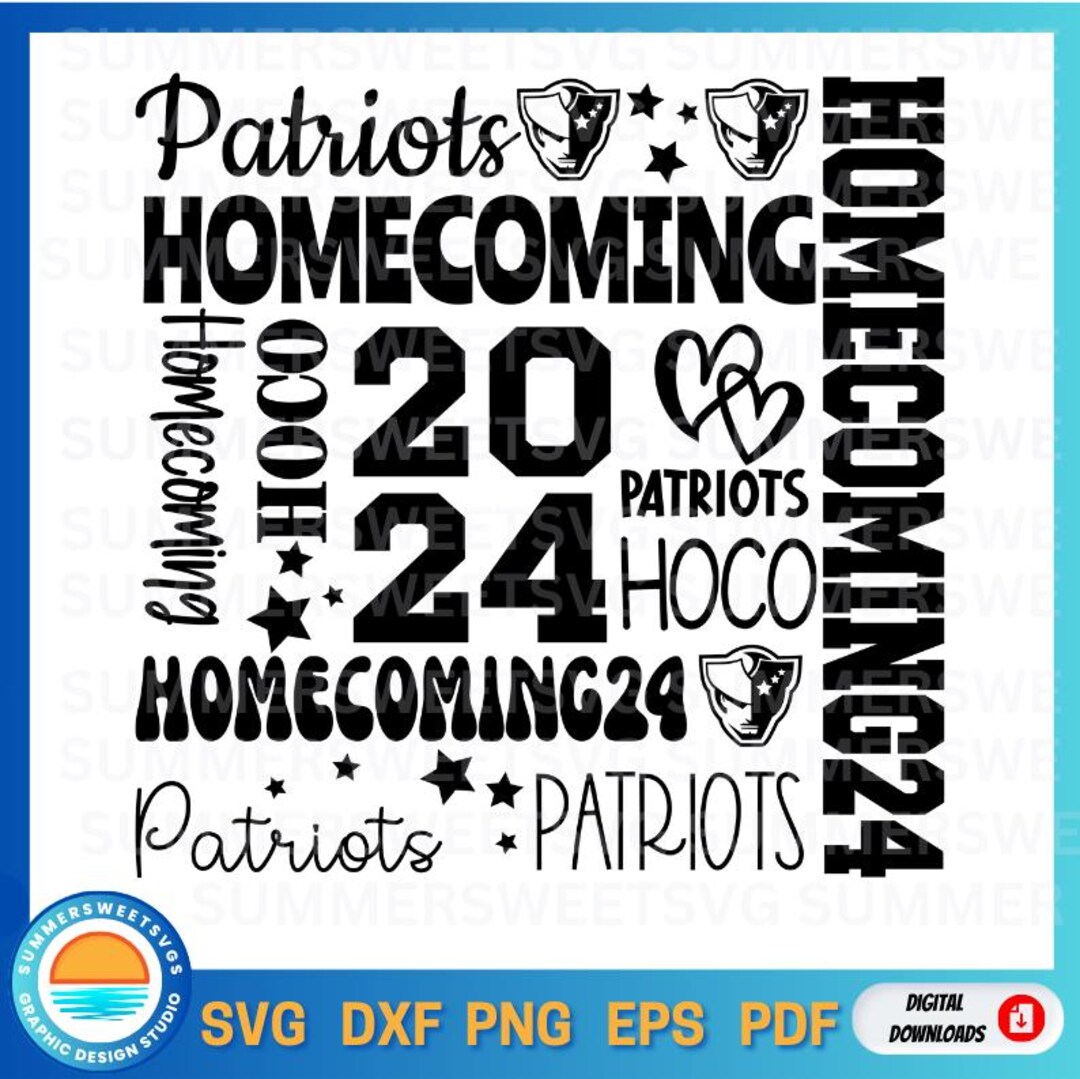 Homecoming 2024 Svg, Patriot Homecoming 2024 Svg File, Homecoming Shirt ...