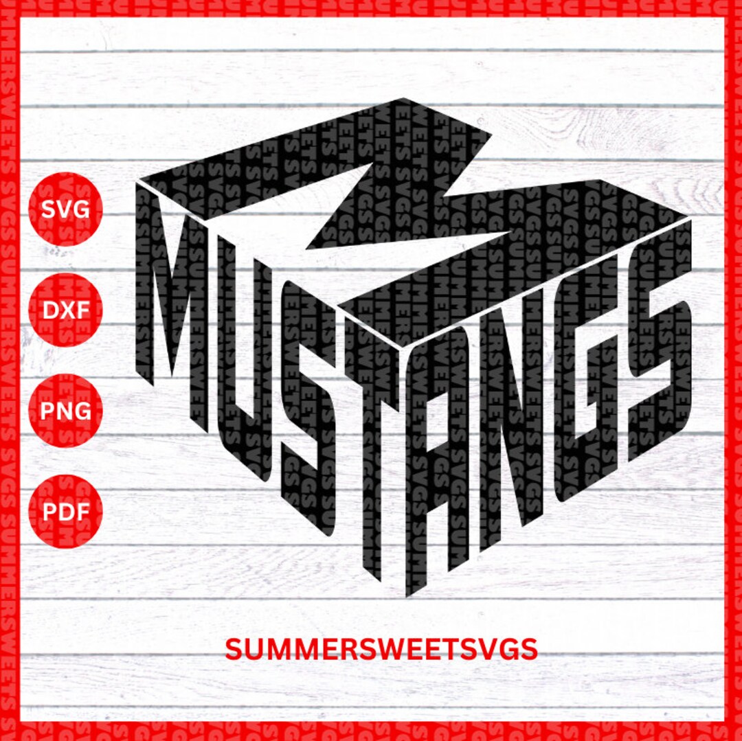 Mustangs SVG, Mustang Svg, School Pride, Team Spirit, Cricut Cut Files ...