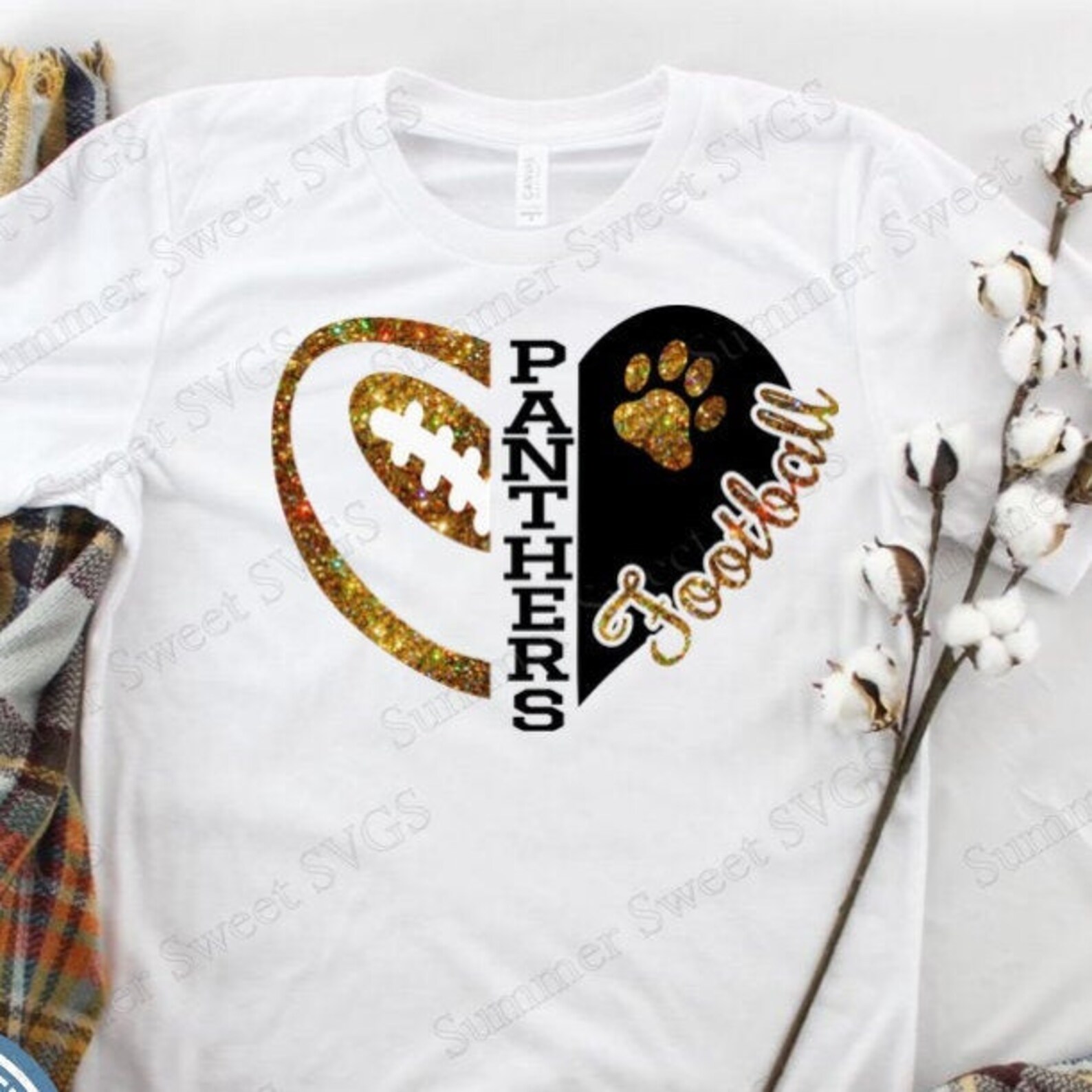 Panthers SVG Cricut Cut File Monogram Panther Paw Prints - Etsy