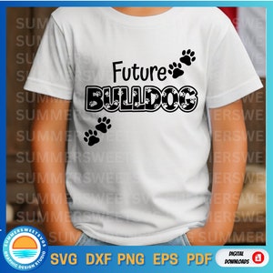 Bulldog SVG, Paw Print SVG, Future Bulldog, Elementary School Monogram ...