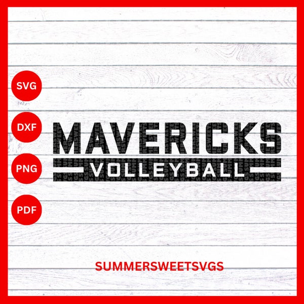 Mavericks Volleyball Svg - Etsy