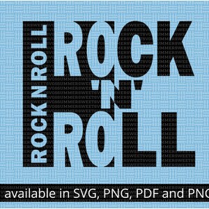 Rock and Roll Svg, Rock & Roll Svg, Rock N Roll Svg, Music Svg, Png ...