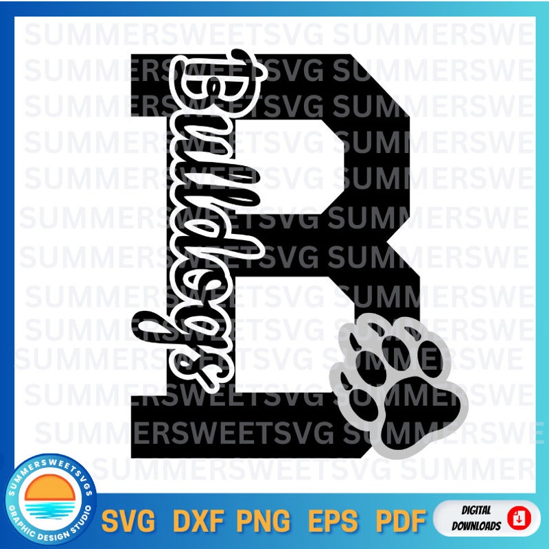 Bulldog Paw Print - Etsy