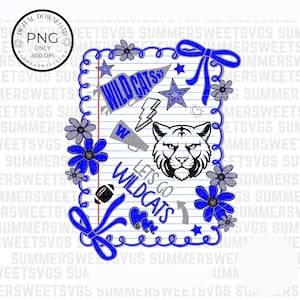 Wildcat School Spirit Png, Wildcat Png, Ready to Print Png, Wildcat ...