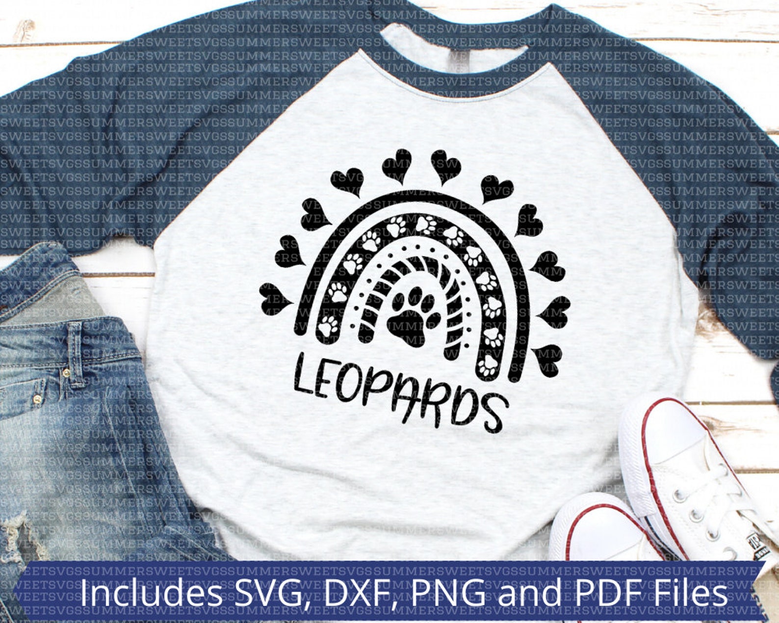 Leopards Svg Cheer Svg Rainbow Svg Paw Print Svgpng Dxf - Etsy