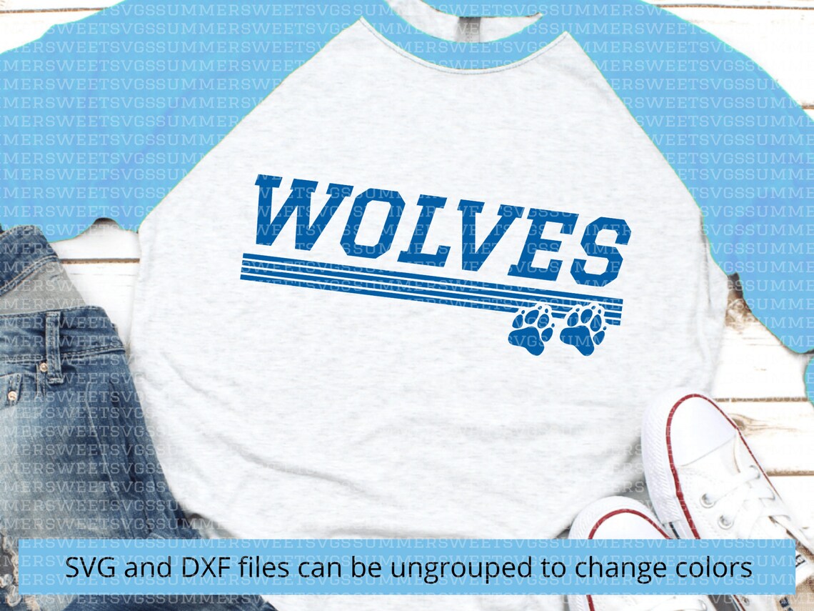 Wolves Paw Print With Claws Svg Cheer Svg Cheerleader - Etsy