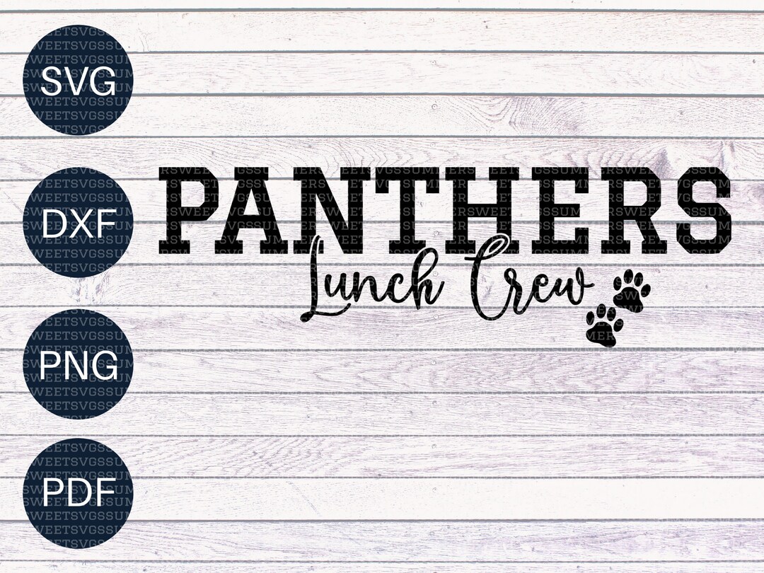 Panthers Lunch Crew SVG Lunch Crew Svg Lunchroom Cafeteria - Etsy