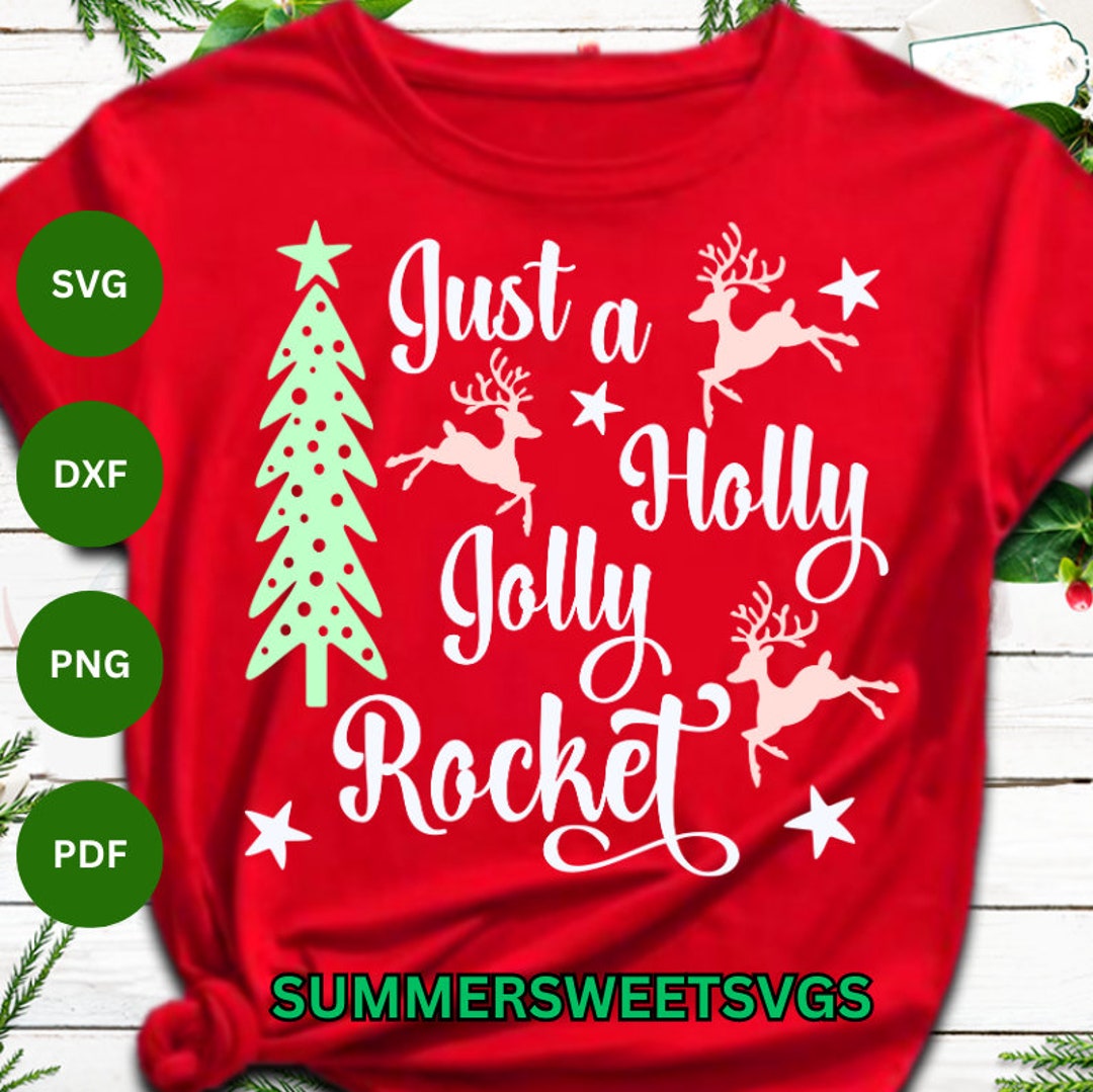 Rockets SVG, Holly Jolly Rocket,christmas Mascot Svg, Holiday School ...