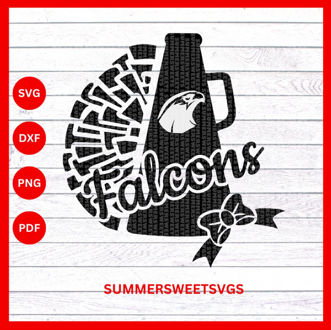 Falcons SVG, Cheerleader Png,falcon Png,cheer Svg, Megaphone Svg,pom ...
