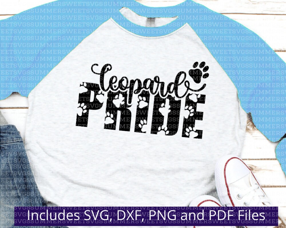 Leopard Pride SVG Paw Print Team Spirit Leopards Svg Cheer - Etsy