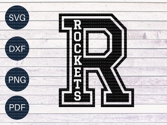 Rockets Svg School Pride Svg Rocket Monogram Cheer Boys - Etsy