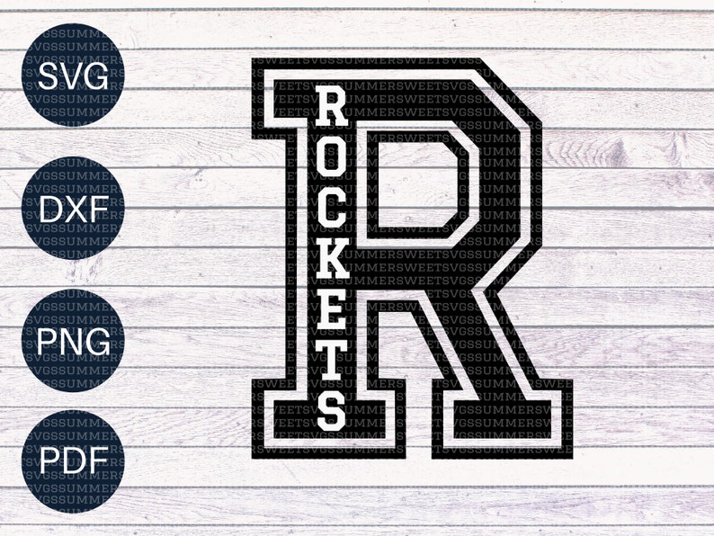 Rockets Svg School Pride Svg Rocket Monogram Cheer Boys - Etsy