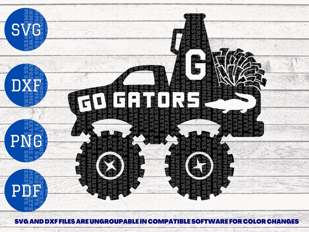 Monster Truck Svg Gators Svg Pom Pom Svg Megaphone - Etsy