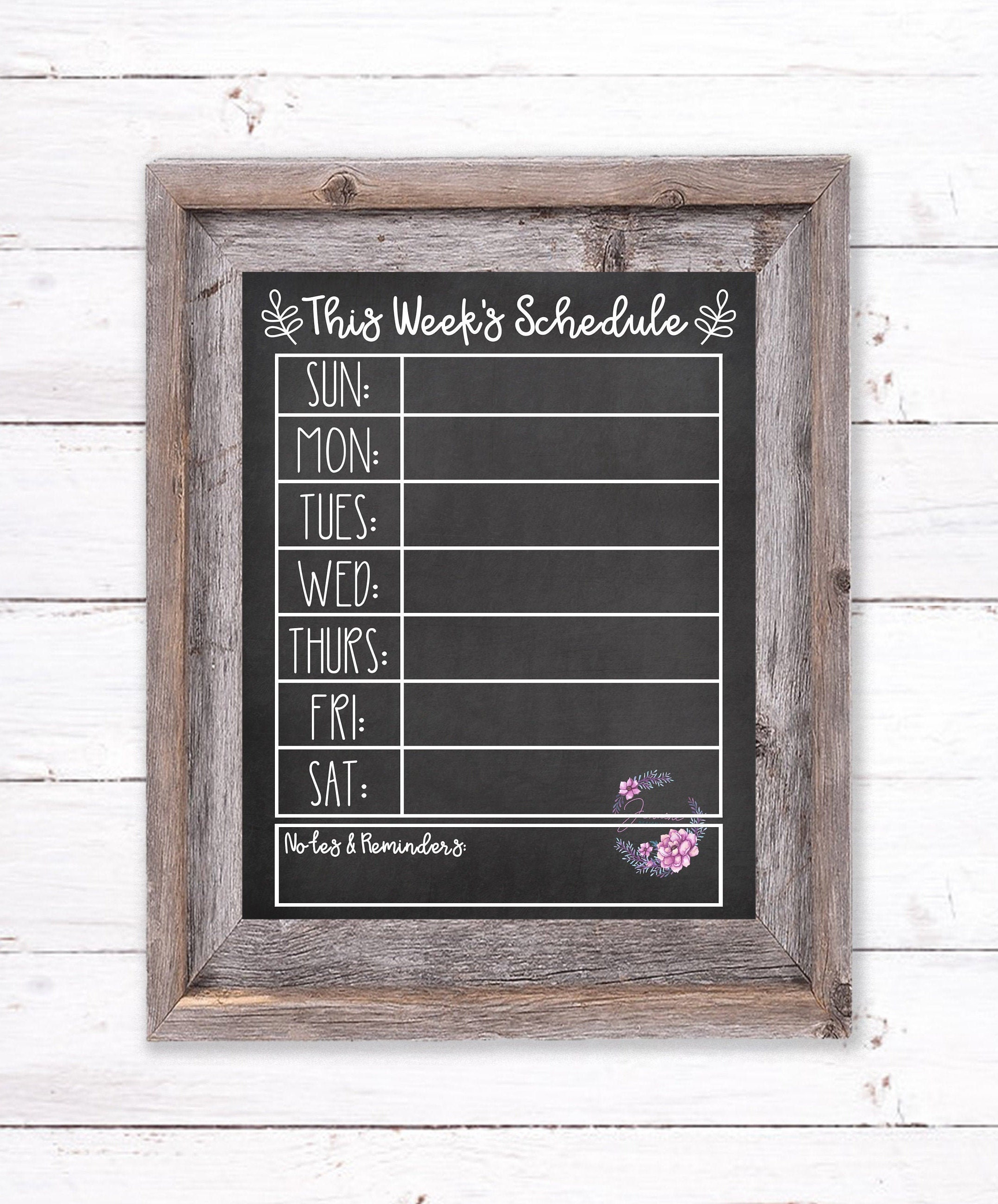 This Week's Schedule SVG | Weekly Planner Printable | Command Center ...