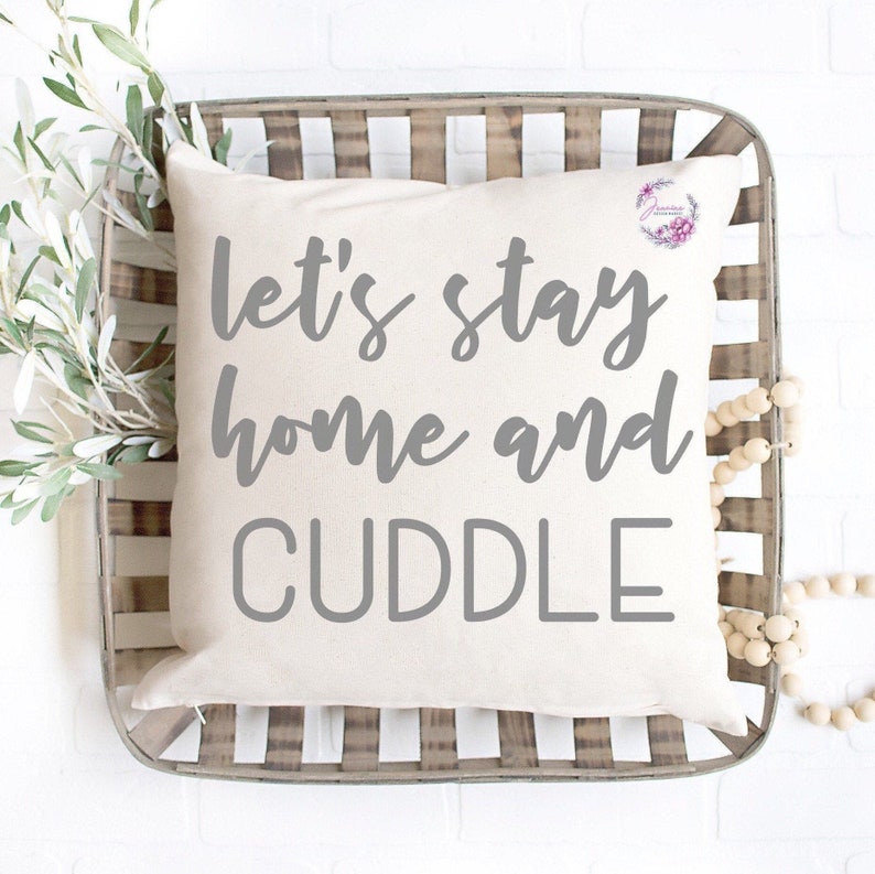 Let's Stay Home and Cuddle SVG Snuggling Cut File - Etsy