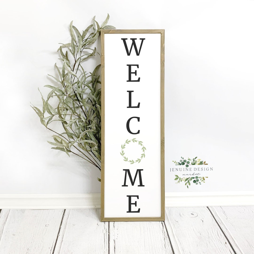 Vertical Welcome SVG | Front Porch SVG - Etsy