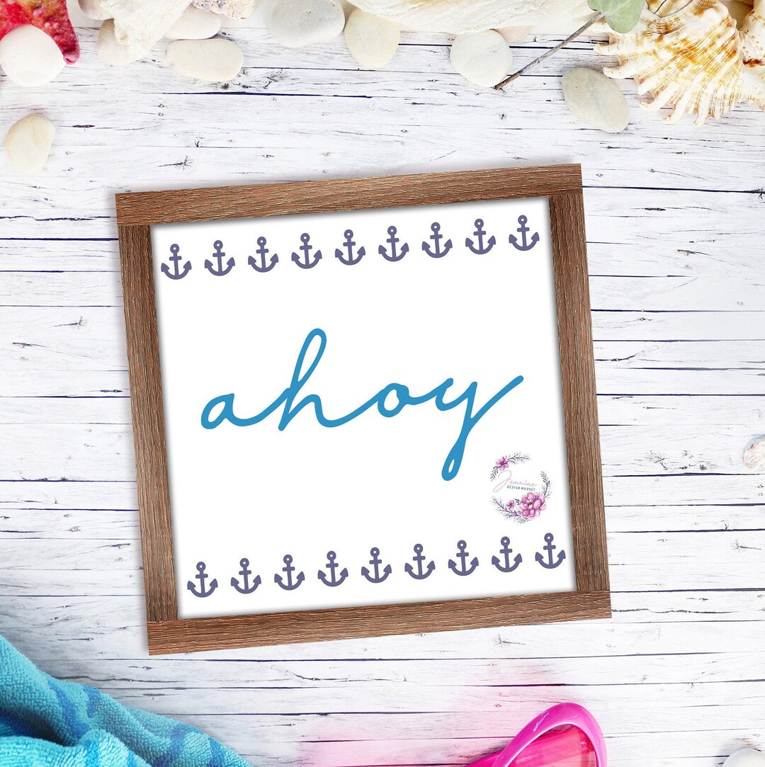 Ahoy SVG Nautical SVG Beachy Printable - Etsy