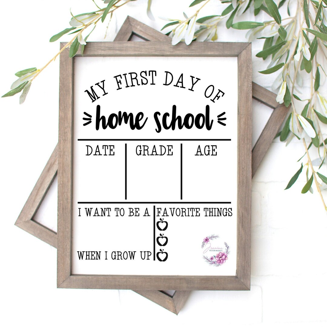 First Day of Home School Printable | Back to School Stats Board ...