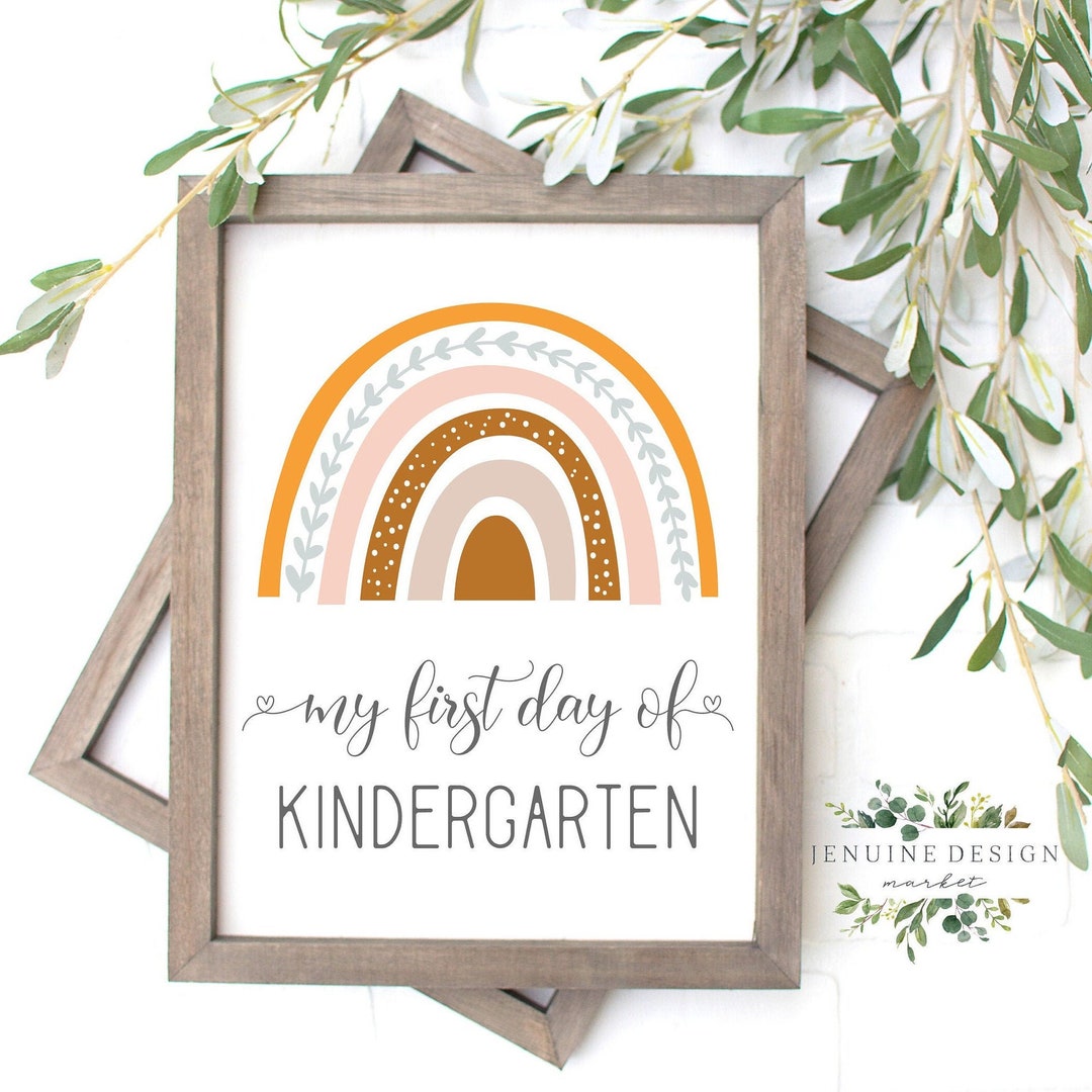 My First Day of Kindergarten Printable First Day of School - Etsy