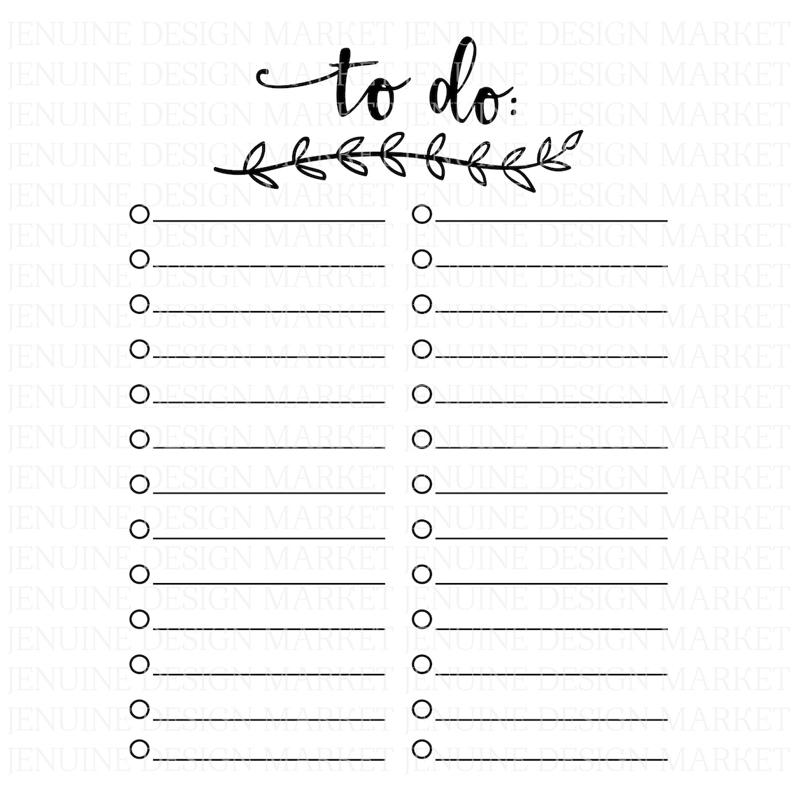 Printable to Do List to Do SVG Task List Digital - Etsy