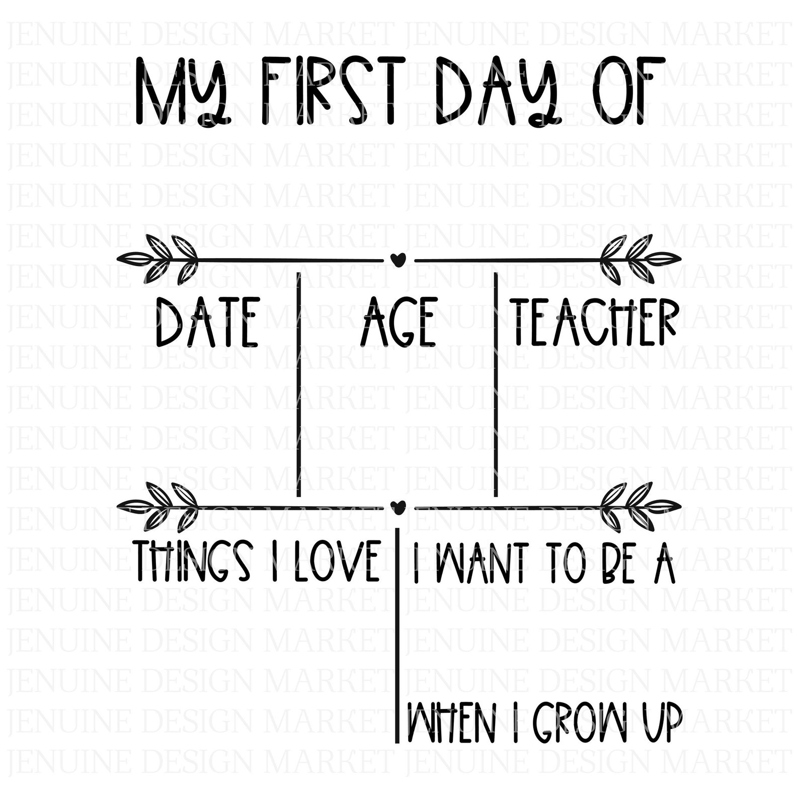 First Day of School Printable Back to School Sign 8x10 - Etsy