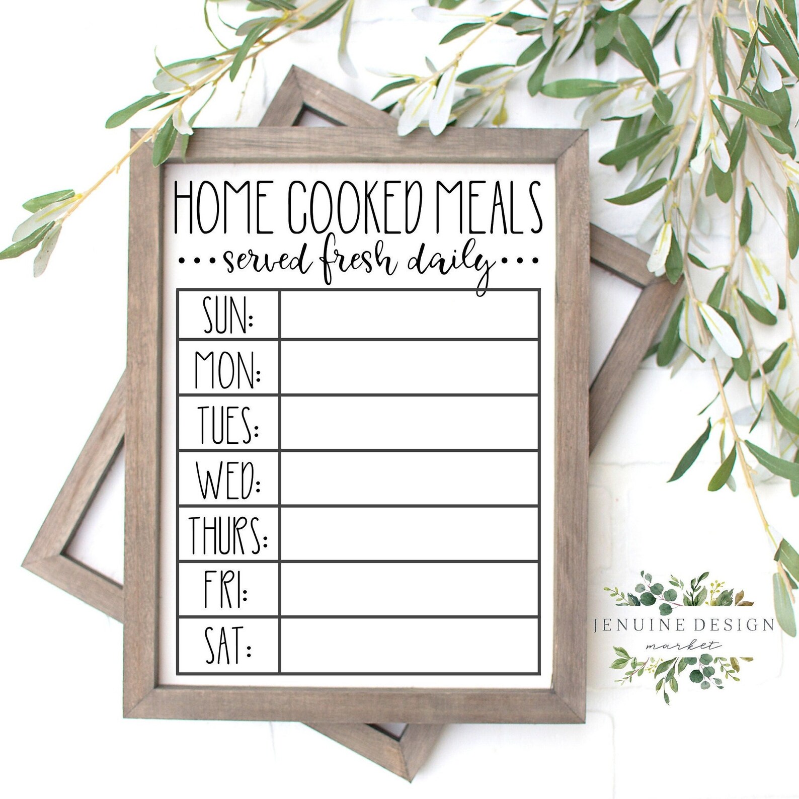 Weekly Menu SVG Meal Planning Digital Download Menu Board - Etsy
