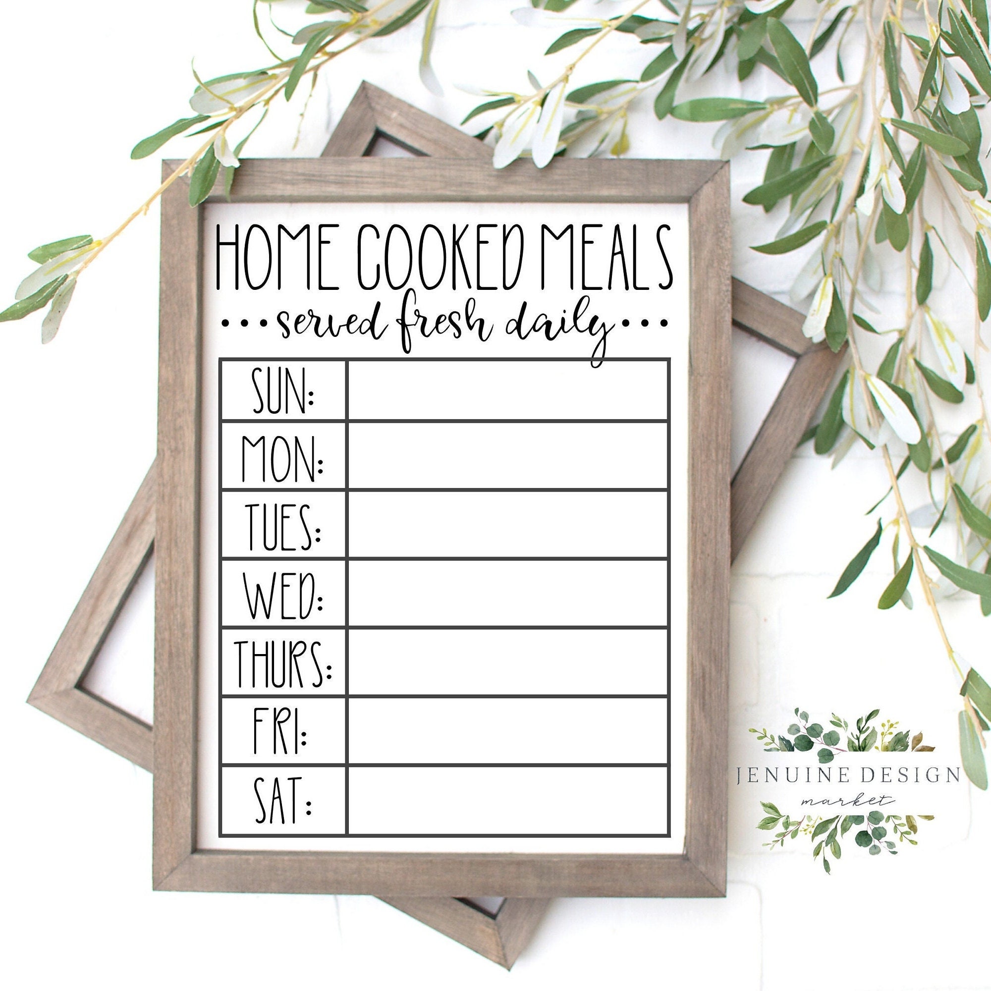 Weekly Menu SVG Meal Planning Digital Download Menu Board - Etsy