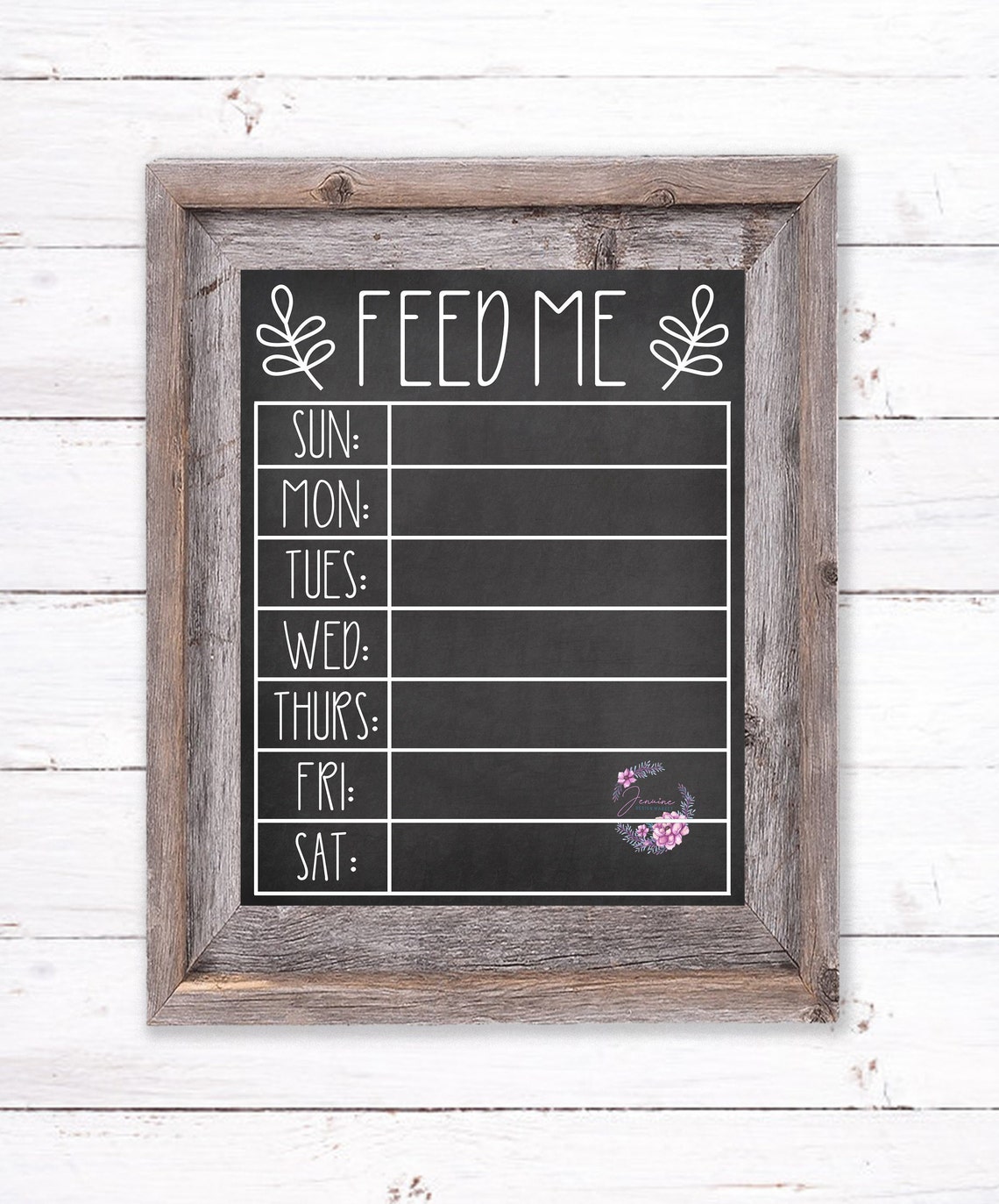 Weekly Menu SVG Printable Meal Planner feed Me | Etsy Canada