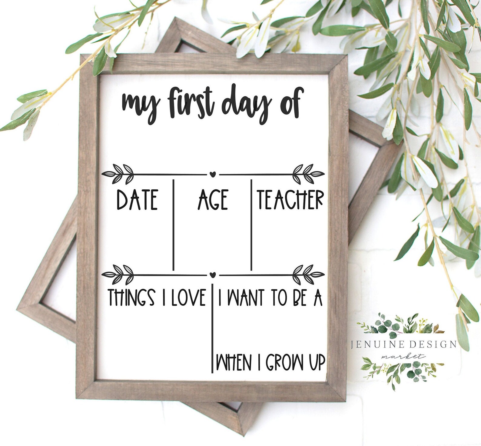 Back to School Printable Sign First Day of School Printable | Etsy