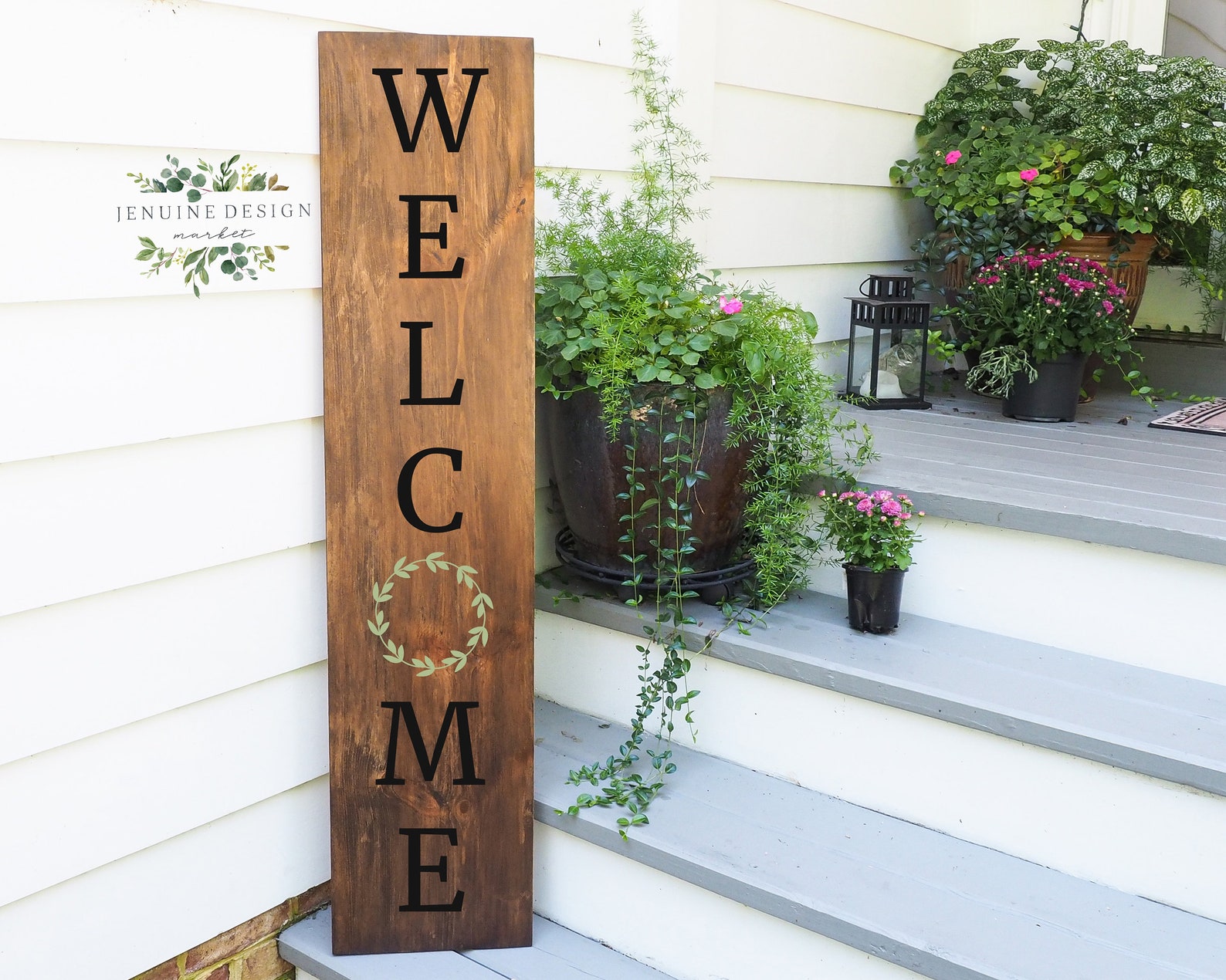 Vertical Welcome SVG | Front Porch SVG - Etsy