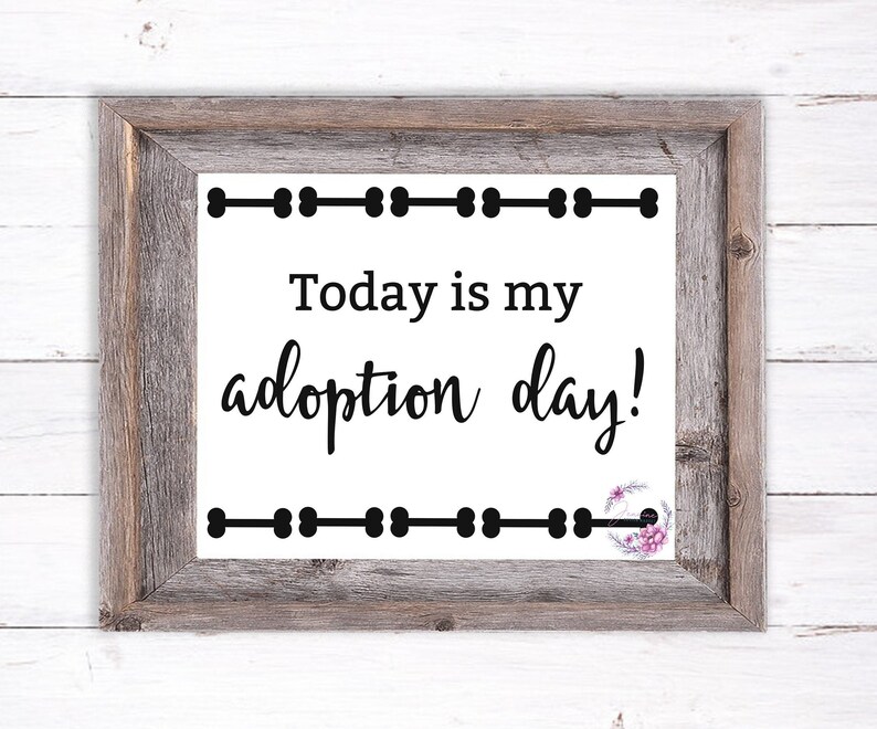 Printable Dog Adoption Sign Dog Adoption Day SVG Adoption | Etsy