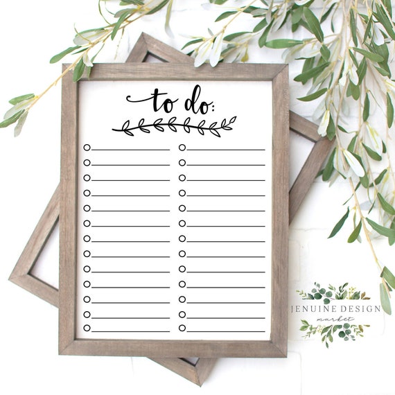 Printable to Do List to Do SVG Task List Digital - Etsy
