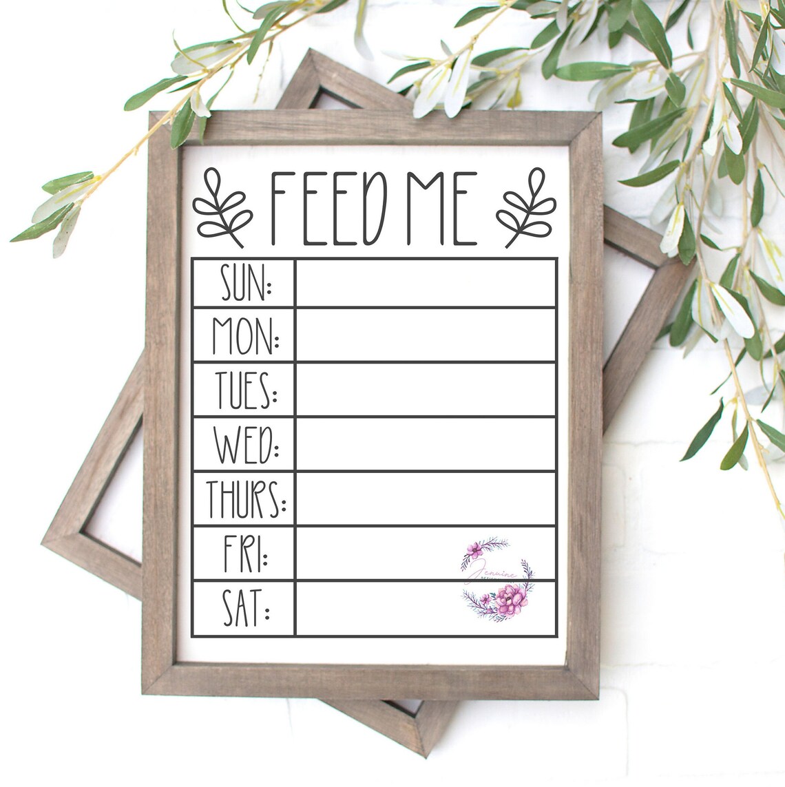 Weekly Menu SVG Printable Meal Planner feed Me | Etsy Canada