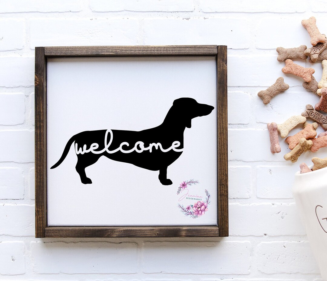 Dachshund "welcome" SVG | Dog SVG | Doxie Printable - Etsy