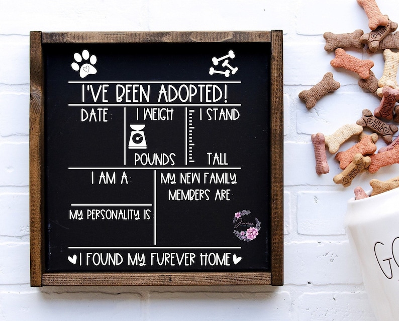 Printable Dog Adoption Sign Dog Adoption Board Printable | Etsy