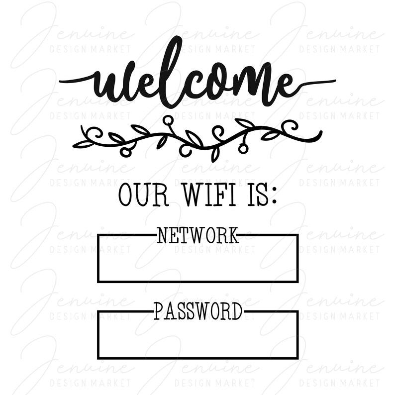 Printable Wifi Sign | Wifi SVG | Wifi Password Sign - Etsy Canada