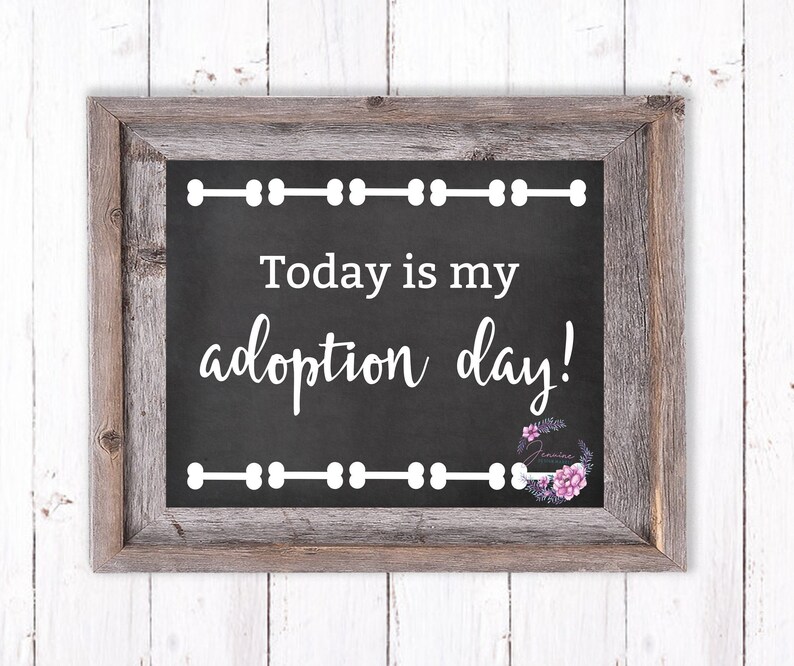 Printable Dog Adoption Sign Dog Adoption Day SVG Adoption | Etsy