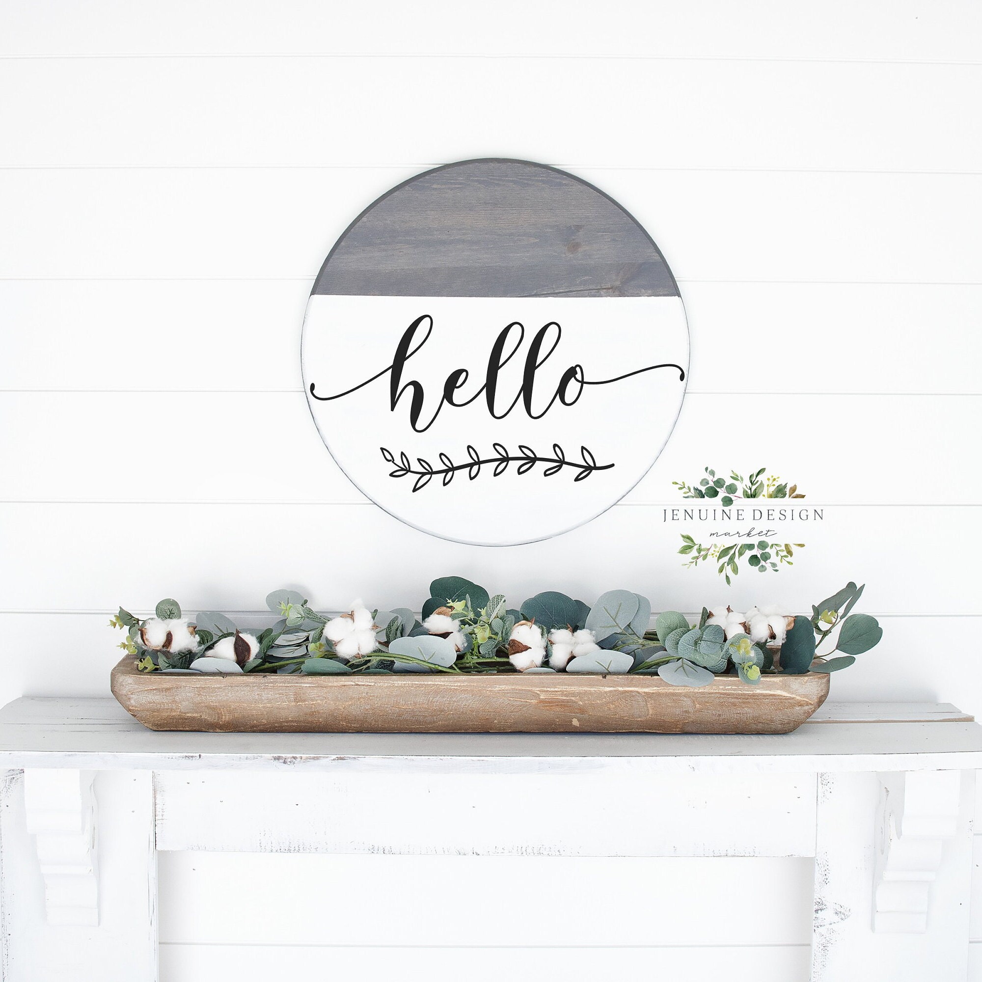 Hello Door Hanger SVG Hello SVG Front Porch SVG | Etsy