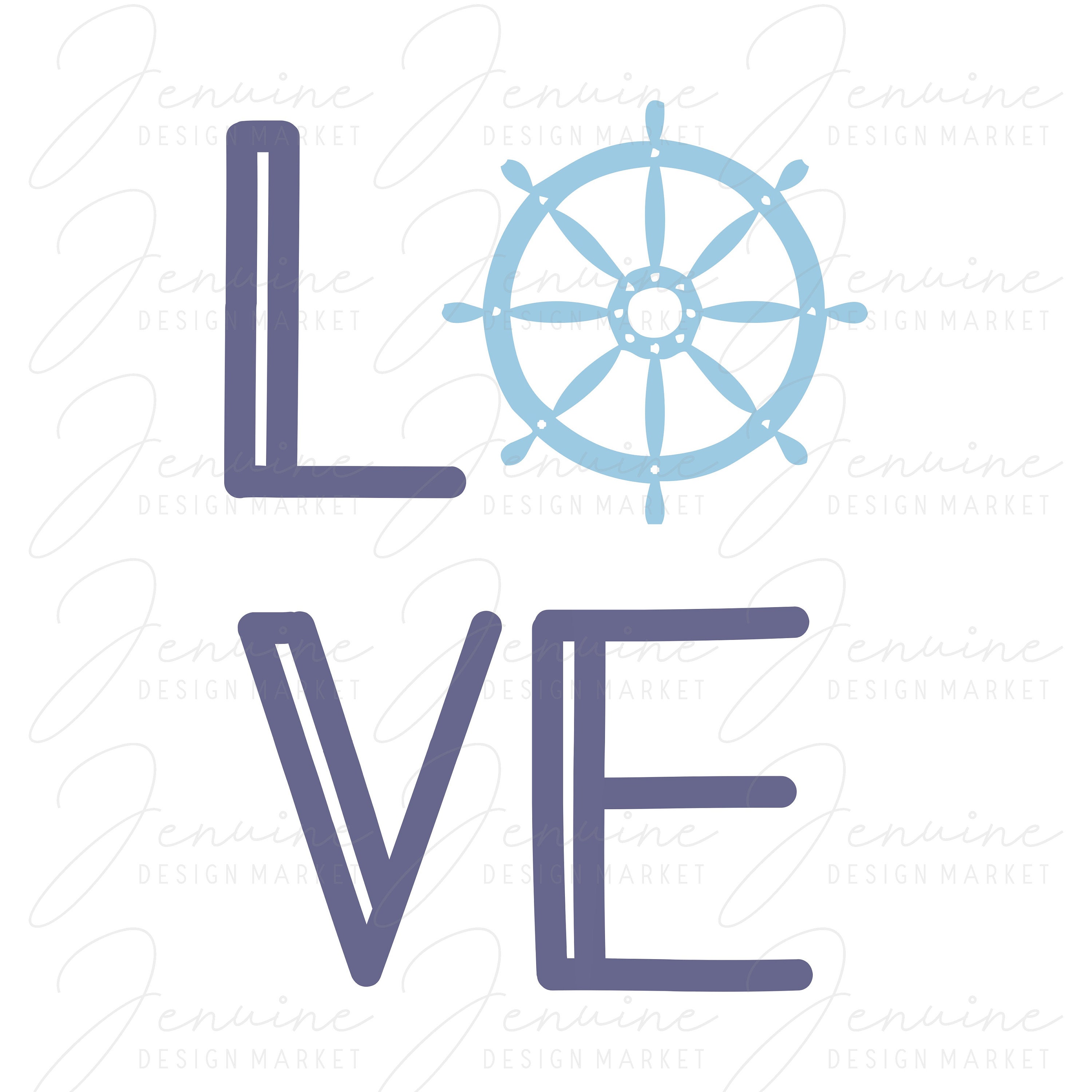 Ships Wheel "love" SVG | Nautical SVG | Nautical Printable - Etsy