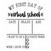 Virtual Back to School Printable First Day of School Sign Back to ...