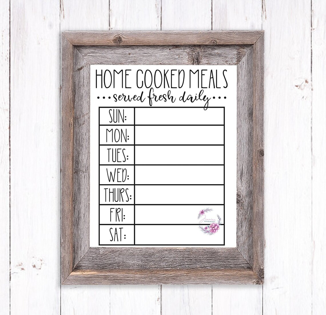 Weekly Menu SVG Meal Planning Digital Download Menu Board - Etsy Canada