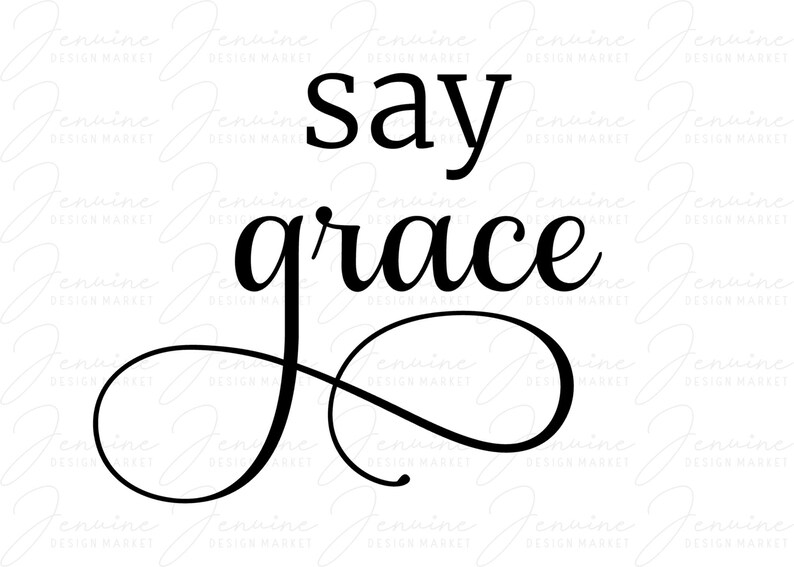 Say Grace SVG Blessing Printable Christian SVG - Etsy