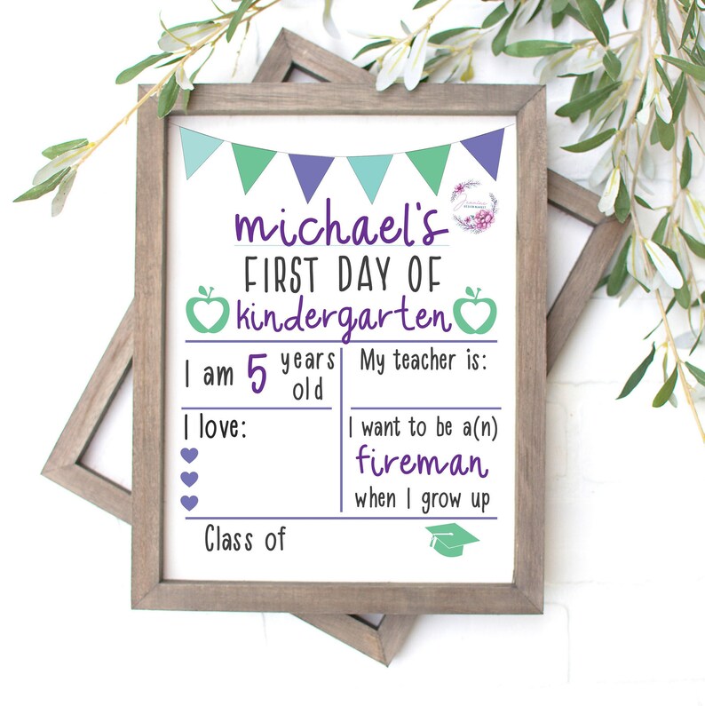 First Day of School Stats Sign Back to School Template 1st - Etsy