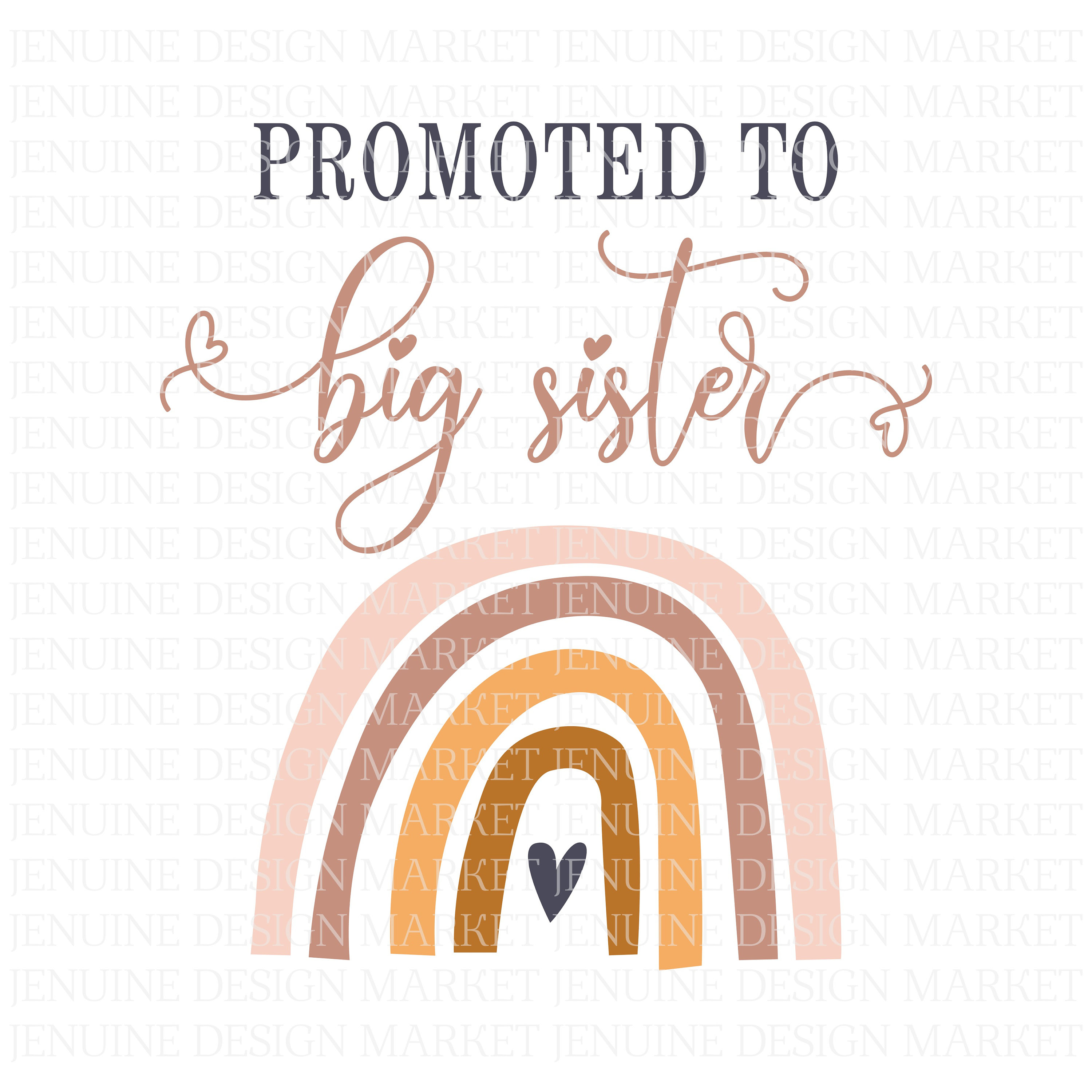 Promoted To Big Sister Sign Big Sister Announcement | Etsy