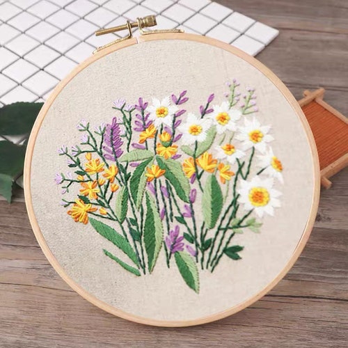 Beginner Hand Embroidery Full Kit DIY Handcraft Kit for | Etsy