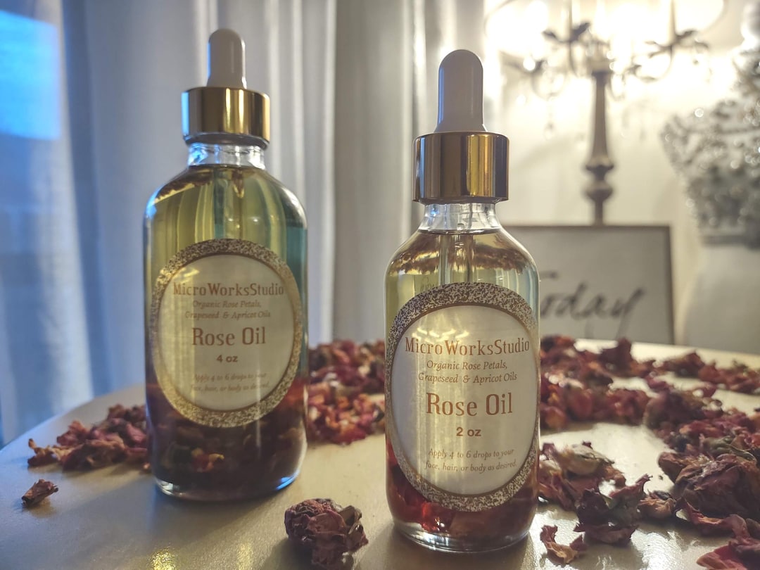 Organic Rose Oil: Natural Face, Body & Hair Oil / Mother's Day Gift - Etsy