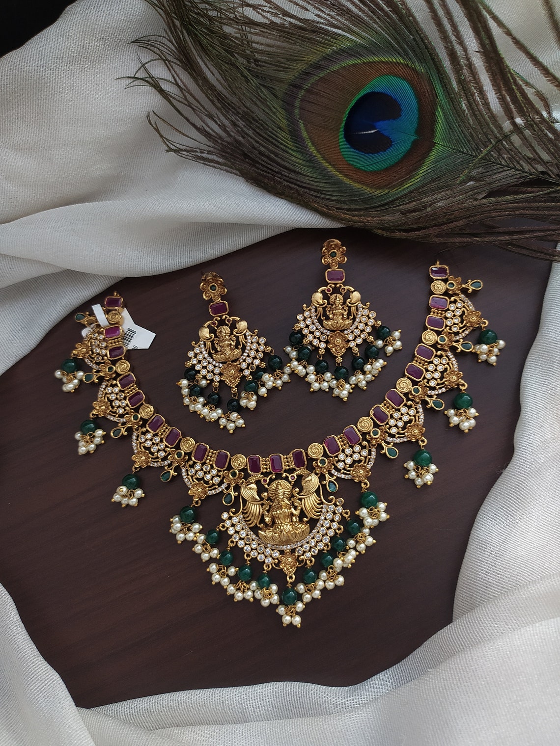 Gold Chain Necklace Gold Locket Necklace Indian Jewelry Ruby - Etsy