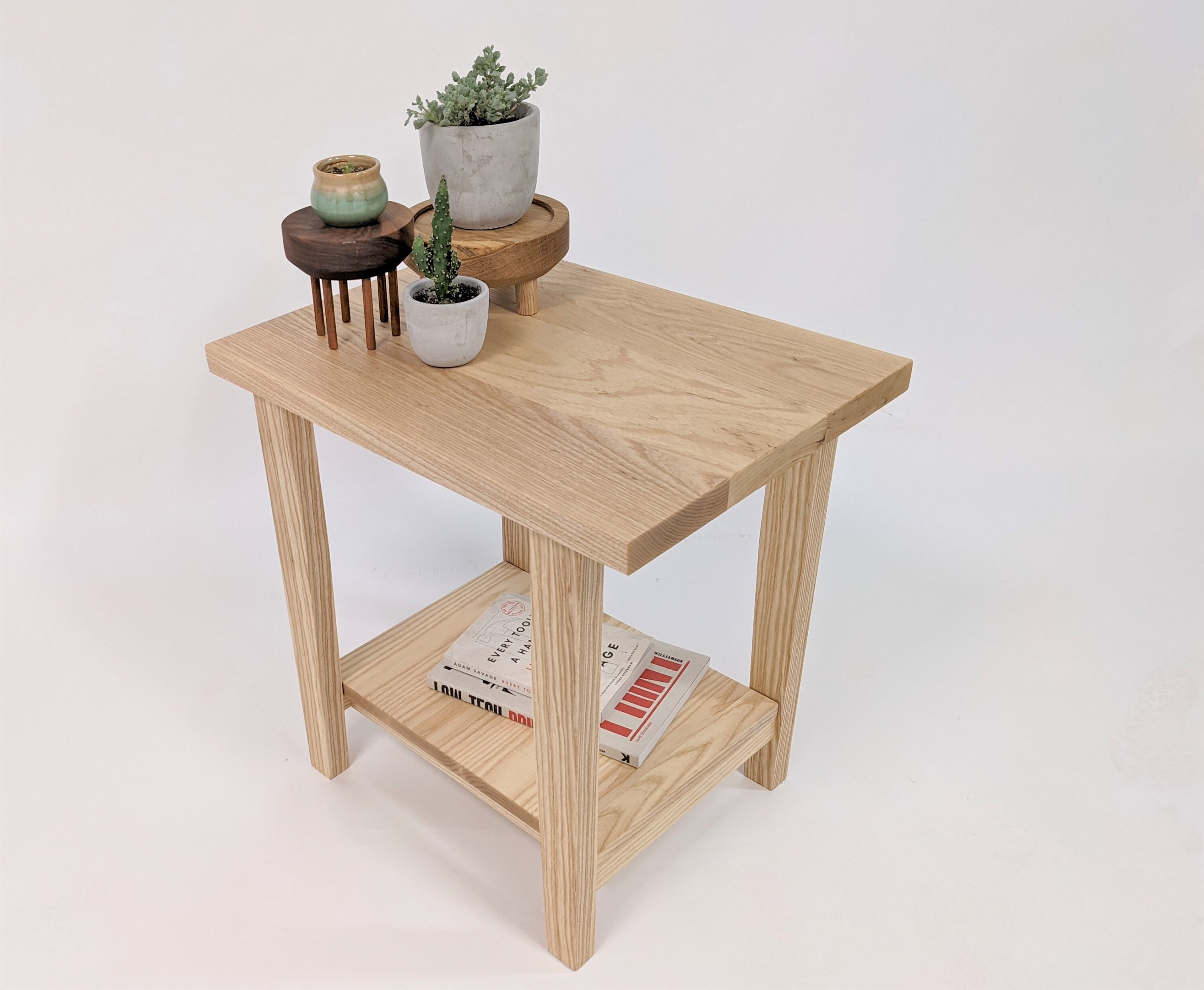Hand Made Ash Side Table Solid Wood Natural Hardwax Oil Finish Custom ...